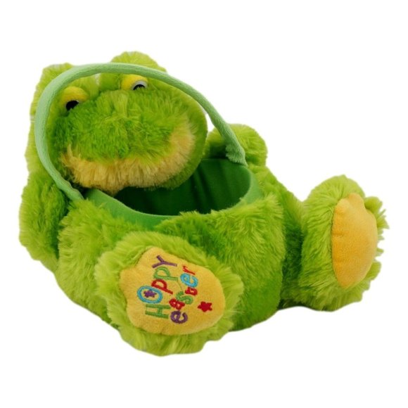 Toys | Hoppy Easter Frog Easter Basket Plush Stuffed Green Collectible ...